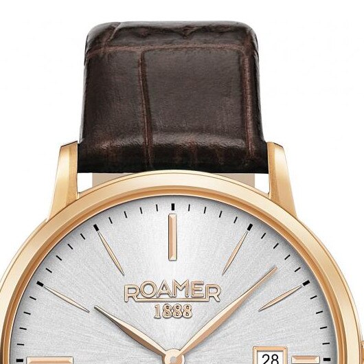 Ceas barbati, Roamer, Otel, Mecanism Quartz, Maro/Auriu - eMAG.ro