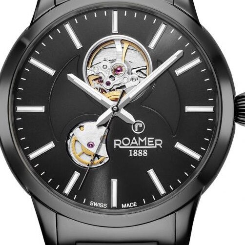Ceas barbatesc, Roamer, Ceramica/Otel inoxidabil, Negru/Argintiu - eMAG.ro
