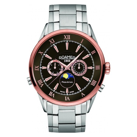 Ceas barbatesc, Roamer, Elegant, 41 mm, Otel, Argintiu - eMAG.ro