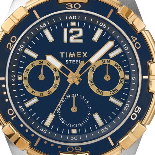 Мъжки часовник, Timex, Неръждаема стомана, Златист/Сребрист - eMAG.bg