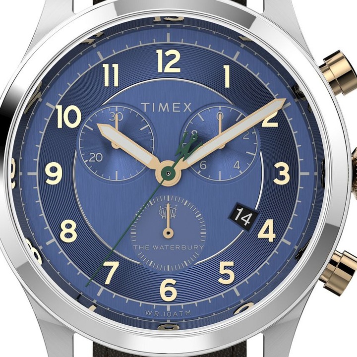 Ceas barbatesc, Timex, INOX/Piele, 42 mm, Argintiu/Negru - eMAG.ro