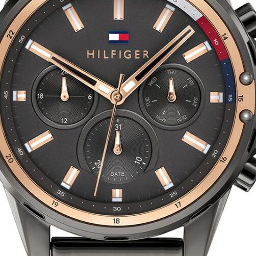 Мъжки часовник Tommy Hilfiger, 45 мм, Черен / Златист - eMAG.bg