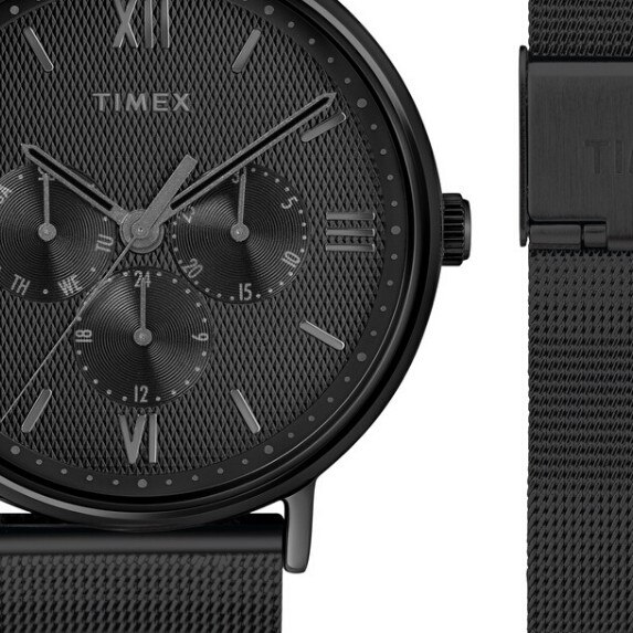 Ceas barbatesc, Timex, INOX, 41 mm, Negru - eMAG.ro