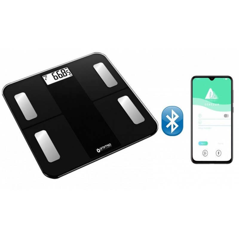 Cantar analitic, Cu Bluetooth, Pana la 180 kg, Negru - eMAG.ro