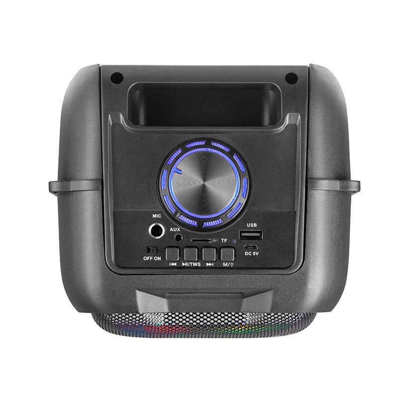 Boxa cu microfon Tracer Tower, LED RGB, 16 W, Bluetooth, Negru - eMAG.ro