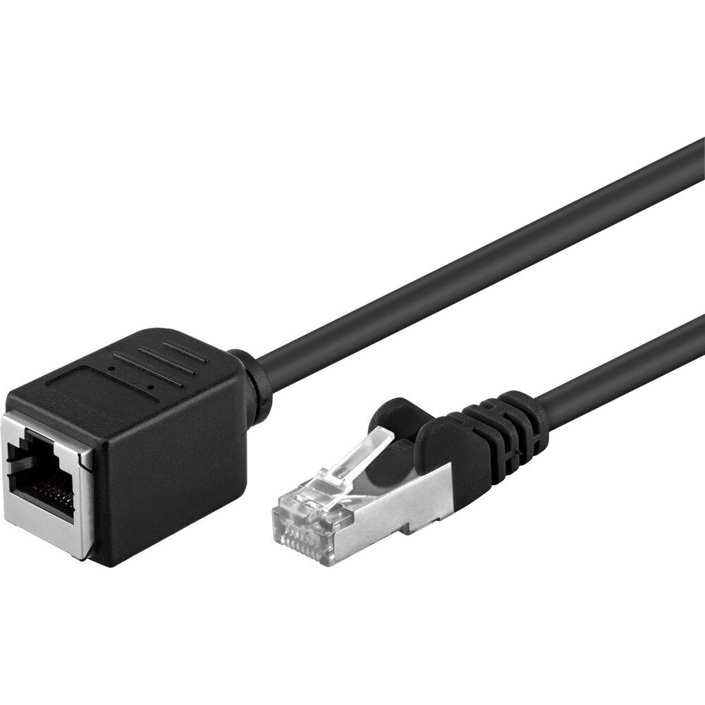Cablu prelungitor LAN CAT 5E, RJ45, 1 m, Negru - eMAG.ro