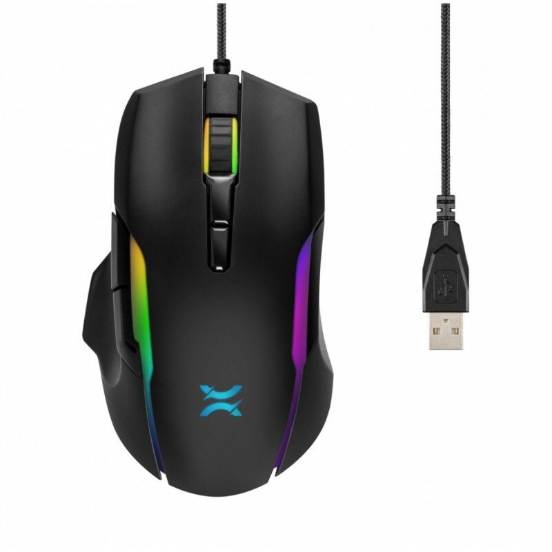 Mouse gaming, Noxo, Sunplus 199, 800-6400 DPI, Negru/RGB - eMAG.ro