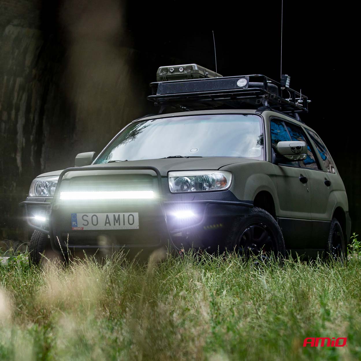 Proiector auto LED AMIO, Aluminiu, Negru - eMAG.ro