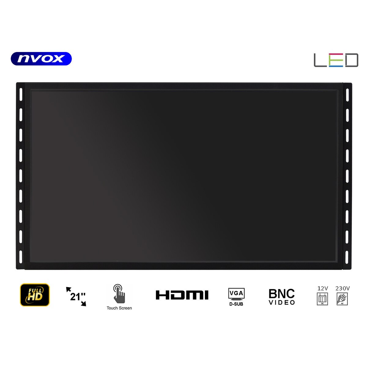 Сензорен монитор с отворена рамка, Nvox, 12V 230V, 1920 x 1080p - eMAG.bg
