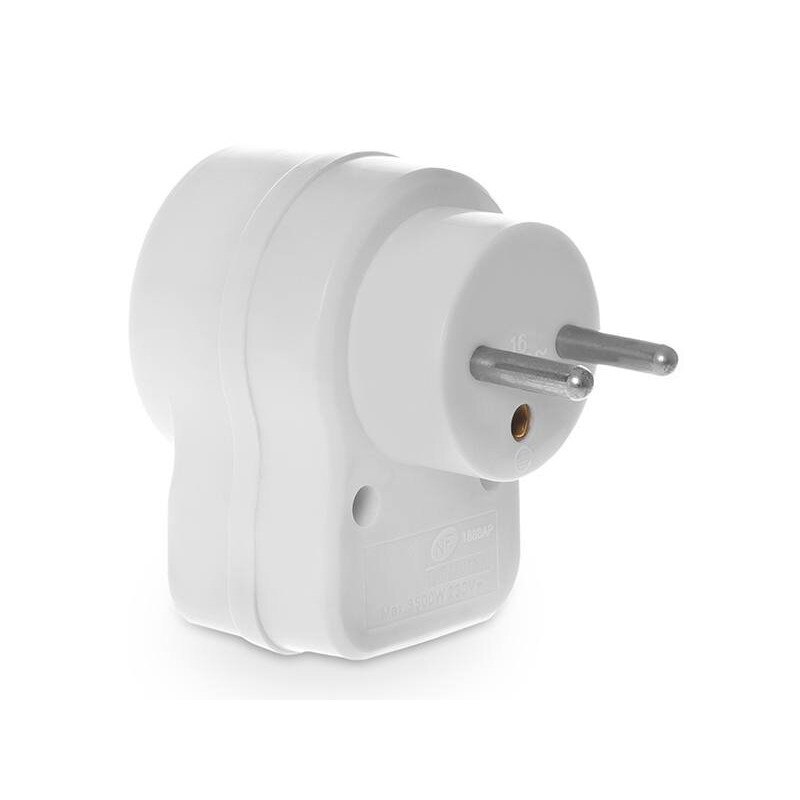 Priza cu impamantare si intrerupator, Splitter, 250V, 10A, Alb - eMAG.ro