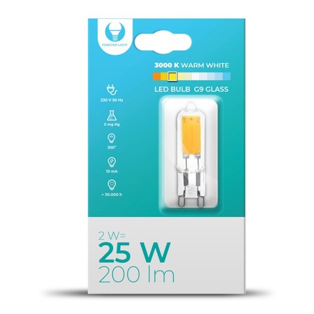 Bec LED, Forever Light, G9, 2W, 230V, 3000K, 200lm, A+ - eMAG.ro