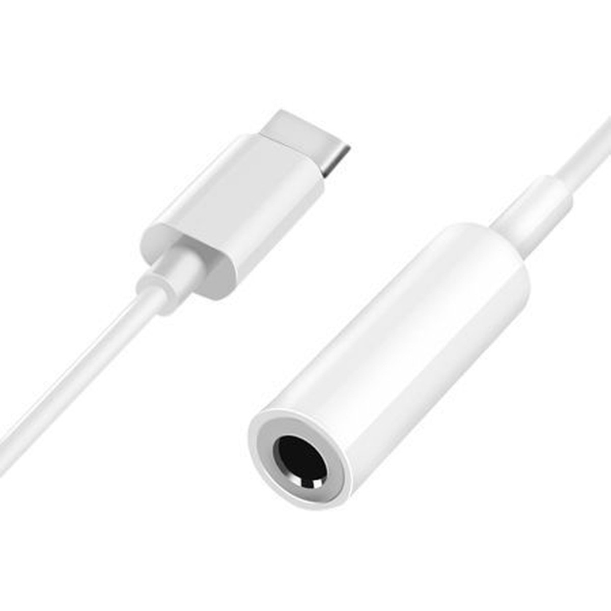 Преходник mini-jack audio към USB-C, бял - eMAG.bg