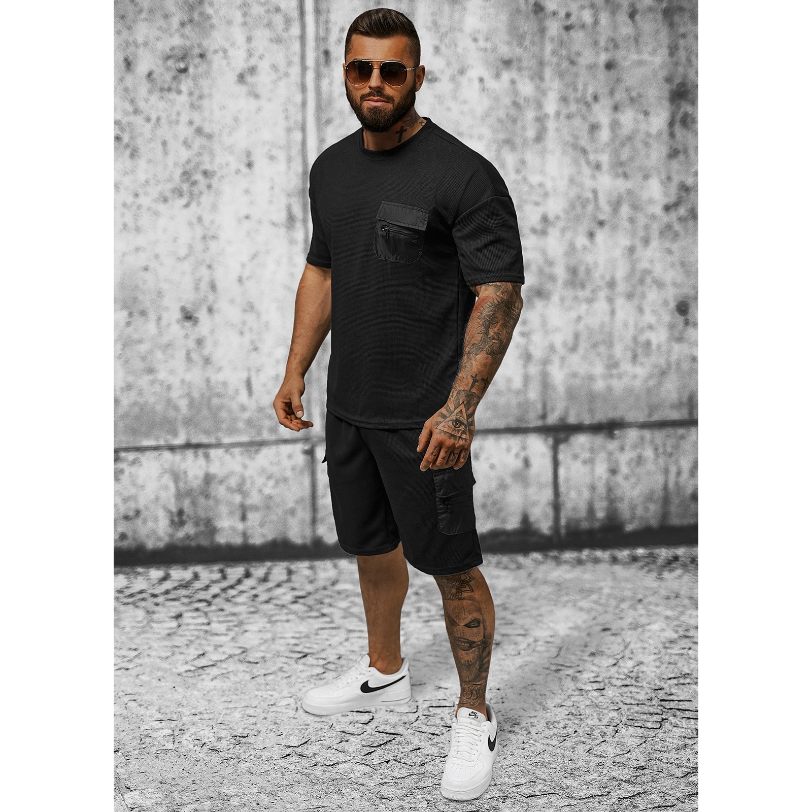 Compleu sport barbati negru OZONEE JS/8C1132/3 XXL - eMAG.ro