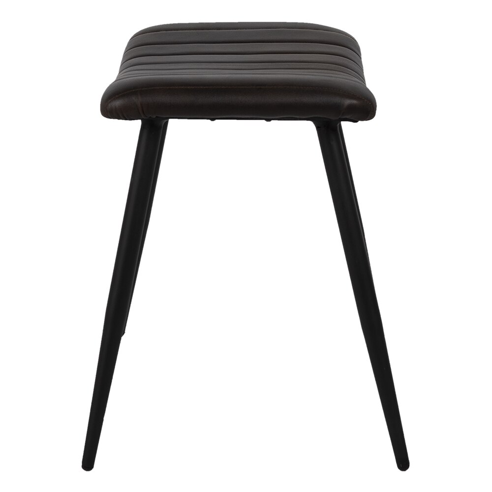 Taburet piele maro fier negru 43x38x47 cm - eMAG.ro