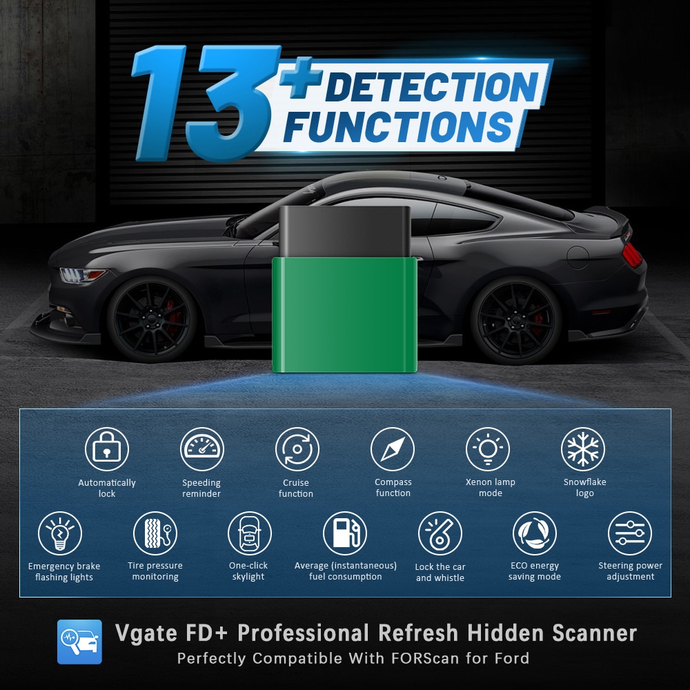 Diagnoza Vgate VLinker FD BT 3.0 V2.2 dedicata Ford-Mazda, FORScan ...