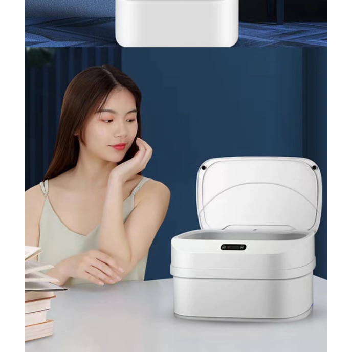 Okos szemetes, Műanyag, Összecsukható doboz, 17L, Fehér - eMAG.hu