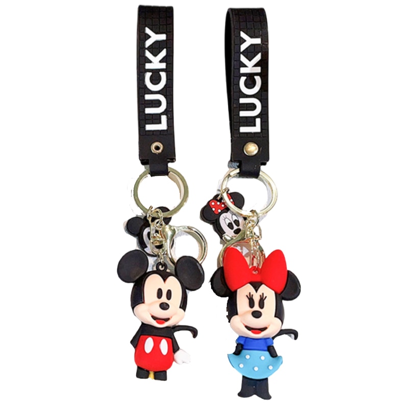 Set 2 brelocuri Mickey&Minnie, Silicon, Multicolor - eMAG.ro