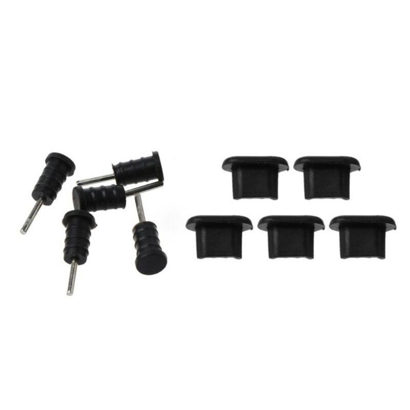 Set 10 mufe pentru protejarea porturilor, USB-C/AUX, Plastic/Metal ...