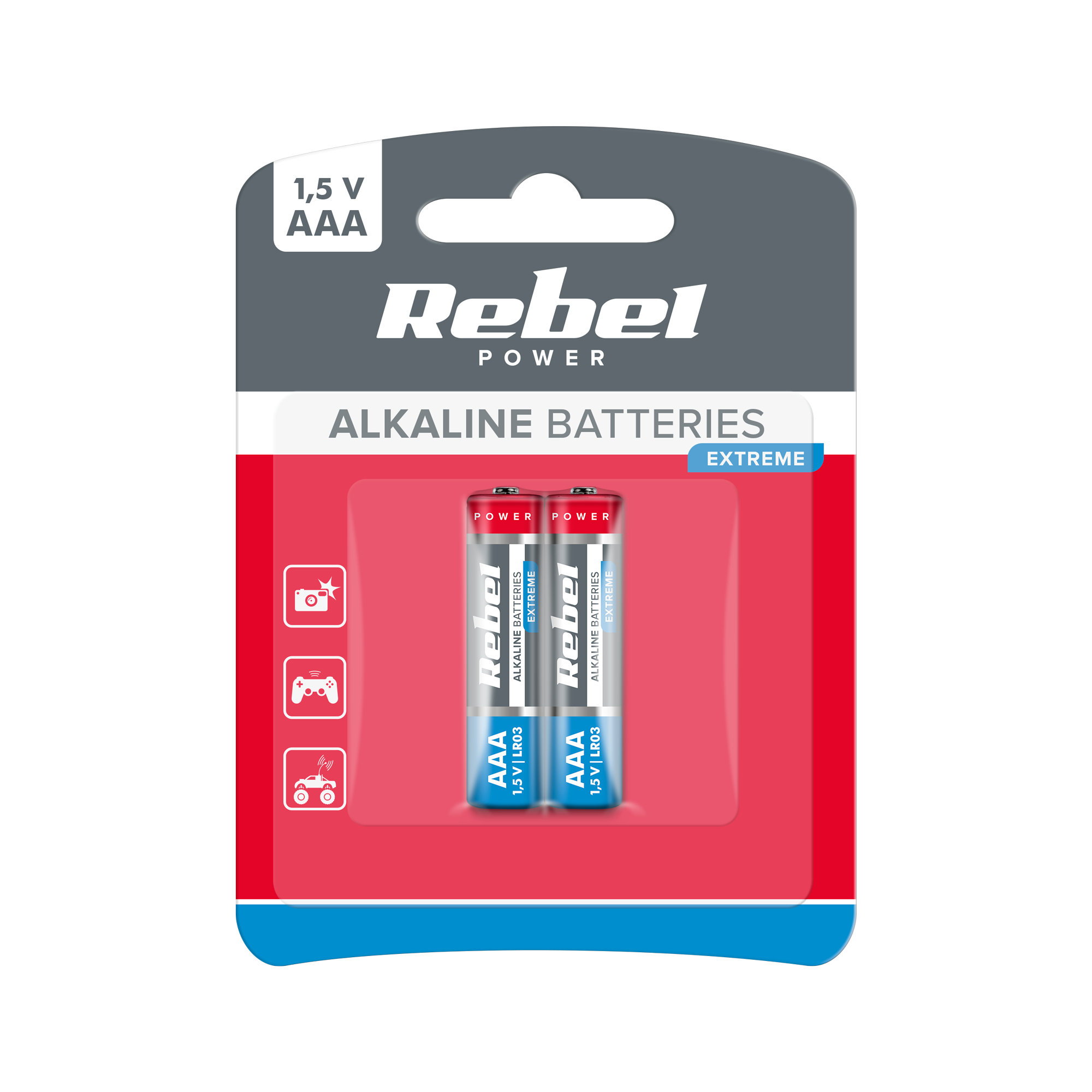 Baterii alcaline, REBEL EXTREME, LR03, 2 bucati - eMAG.ro
