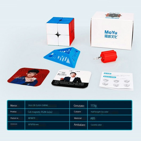Cub Rubik Magic Cube MoYu 2020 Magnetic RS2M, Professional, 2x2, MF8879 ...