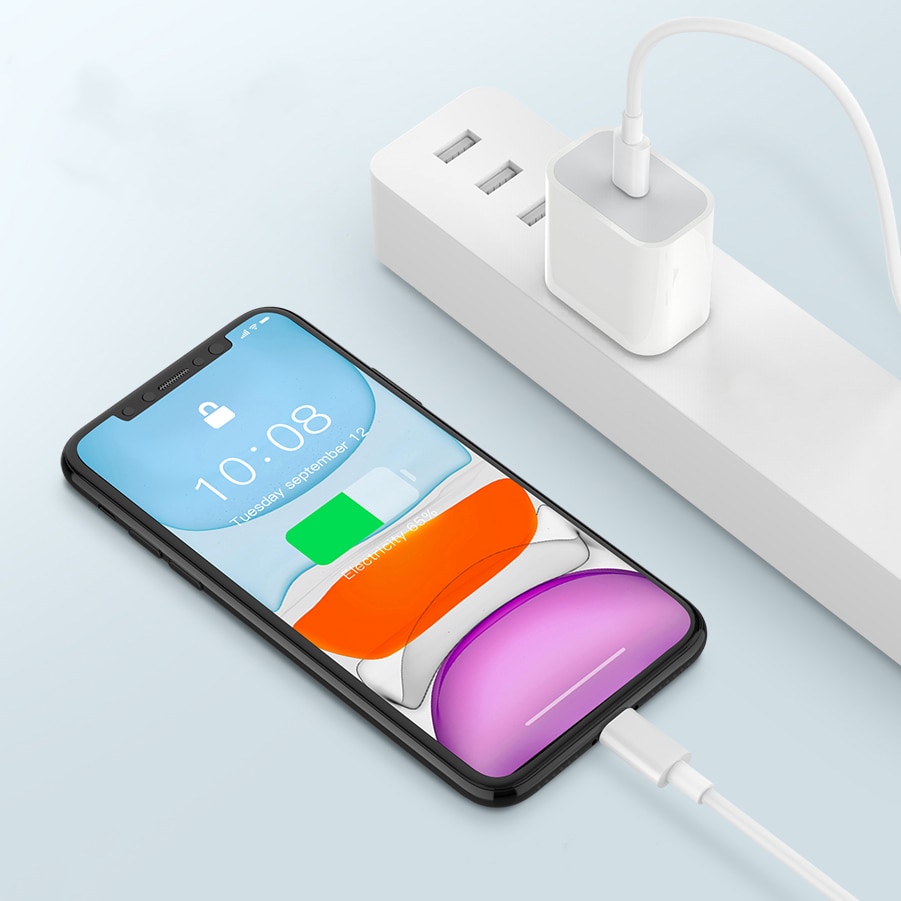 Incarcator retea Fast Charge M10, 20W, 1 port PD Type C 5V 3A, 9V 2.2A ...