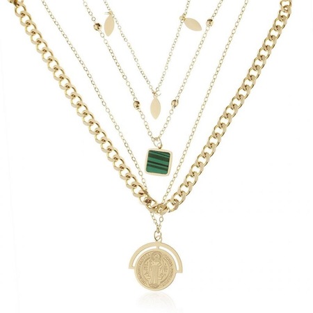 Colier dama Ecarla, Inox, Auriu - eMAG.ro