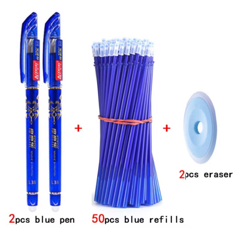 Set 2 pixuri/50 de miezuri de pixuri, Cu gel, Albastru - eMAG.ro