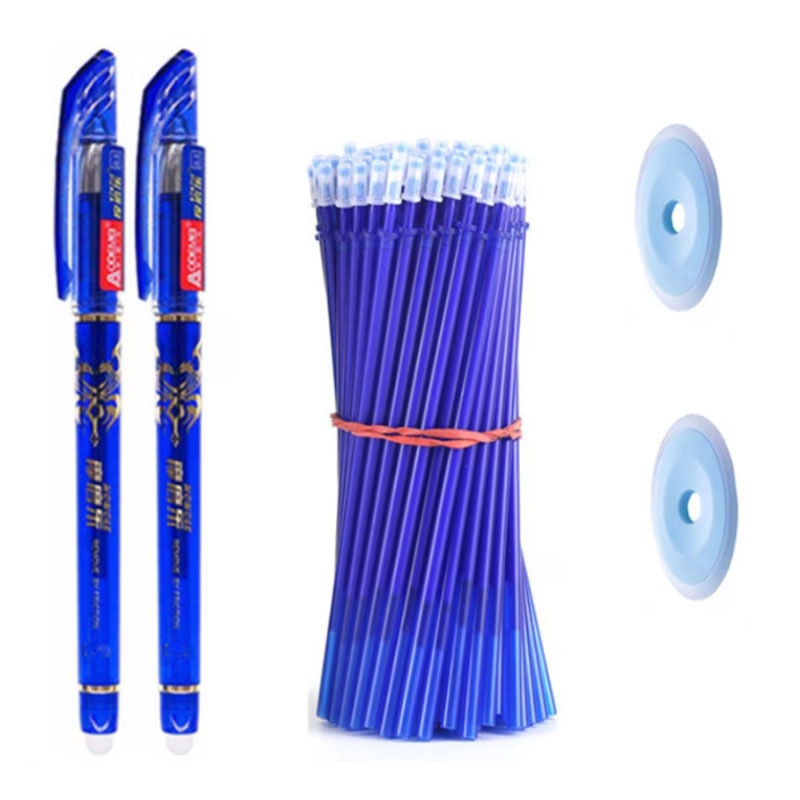 Set 2 pixuri/50 de miezuri de pixuri, Cu gel, Albastru - eMAG.ro