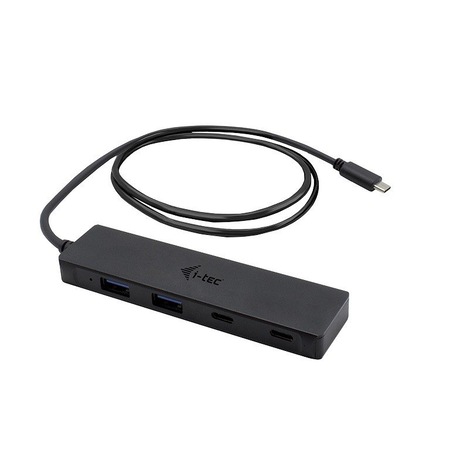 Hub USB-C, i-Tec, 2x USB 3.0/2x USB-C, Cablu USB-C, 85 cm, Negru - eMAG.ro