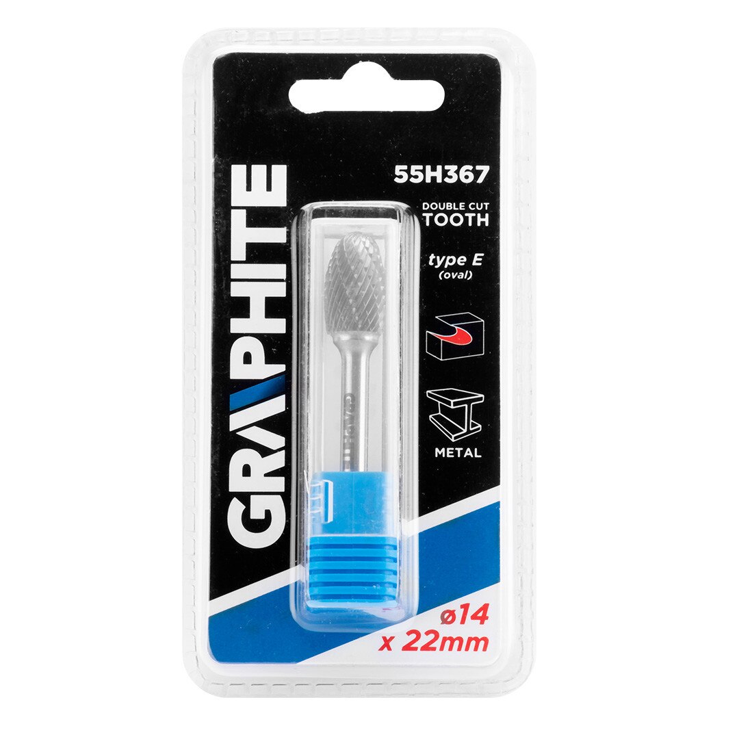 Freza pentru metal Graphite, Tip E (oval), tija 6x45 mm, Argintiu - eMAG.ro