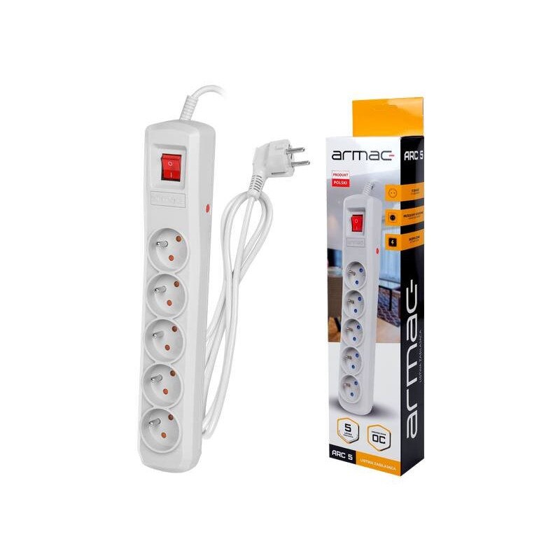 Priza multipla, Plastic, 5 m, Gri - eMAG.ro