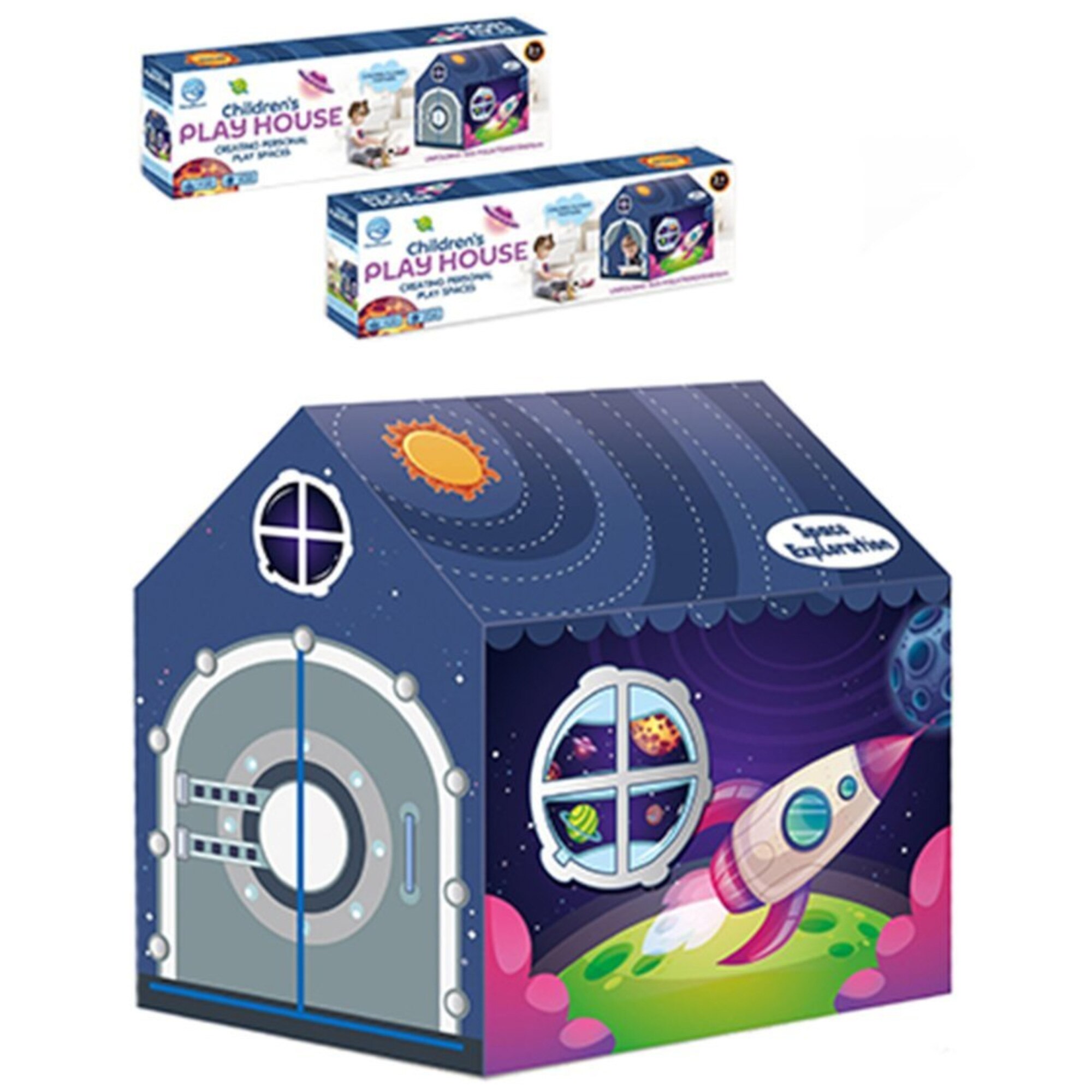 Cort interior copii, Luxma, Astronaut, 104cm, Multicolor, 3+ - eMAG.ro