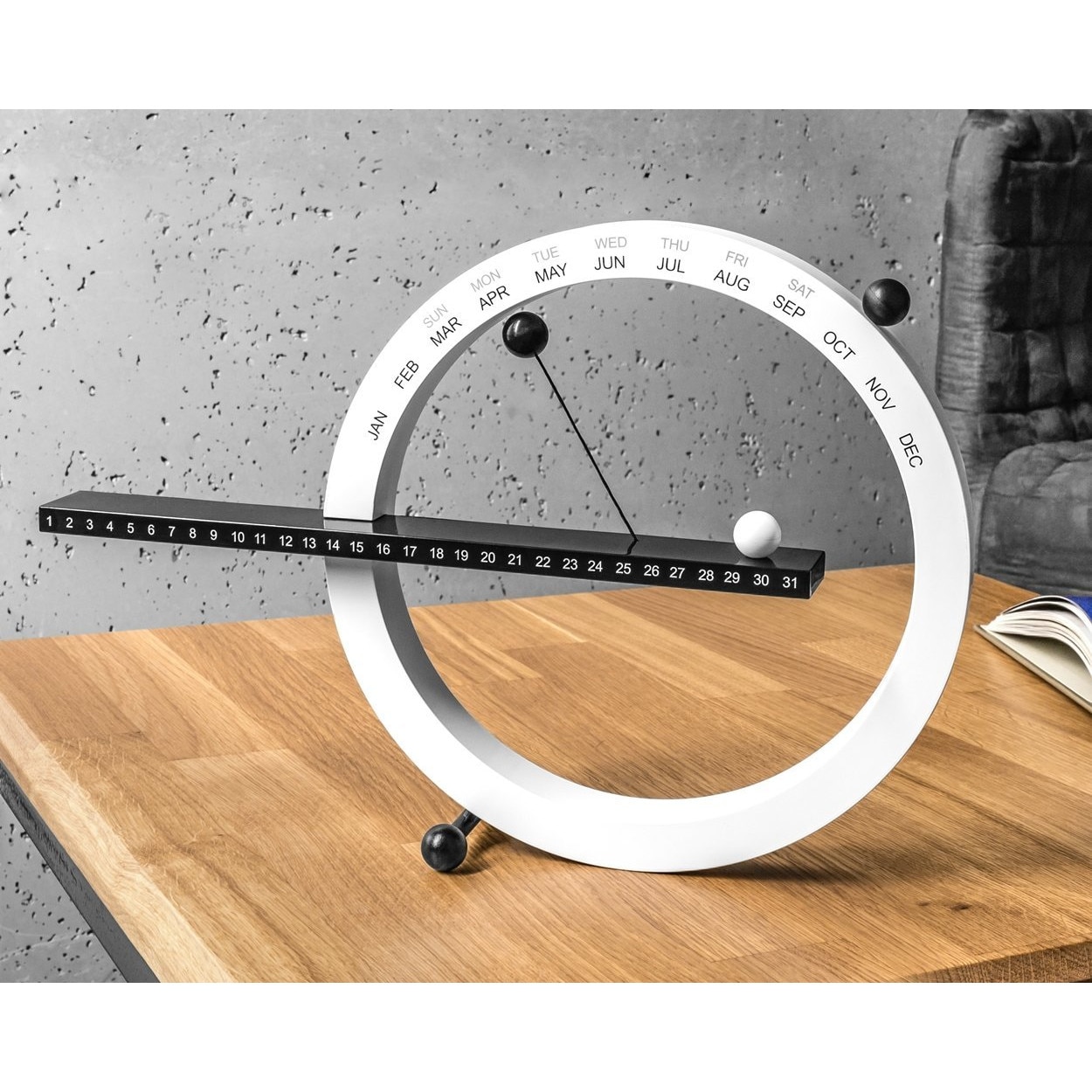 Calendar perpetuu, Magnetic, Alb, Negru - eMAG.ro