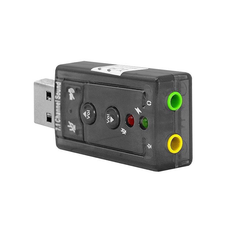 Placa de sunet, USB 7.1, Negru - eMAG.ro