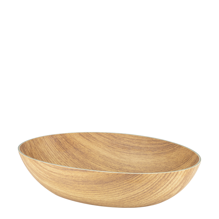 Bol oval WILLOW BUFFET, 40x26,5xh9cm, aspect lemn - eMAG.ro