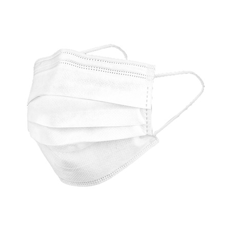 Set de 50 de masti medicale cu trei straturi, Alb - eMAG.ro