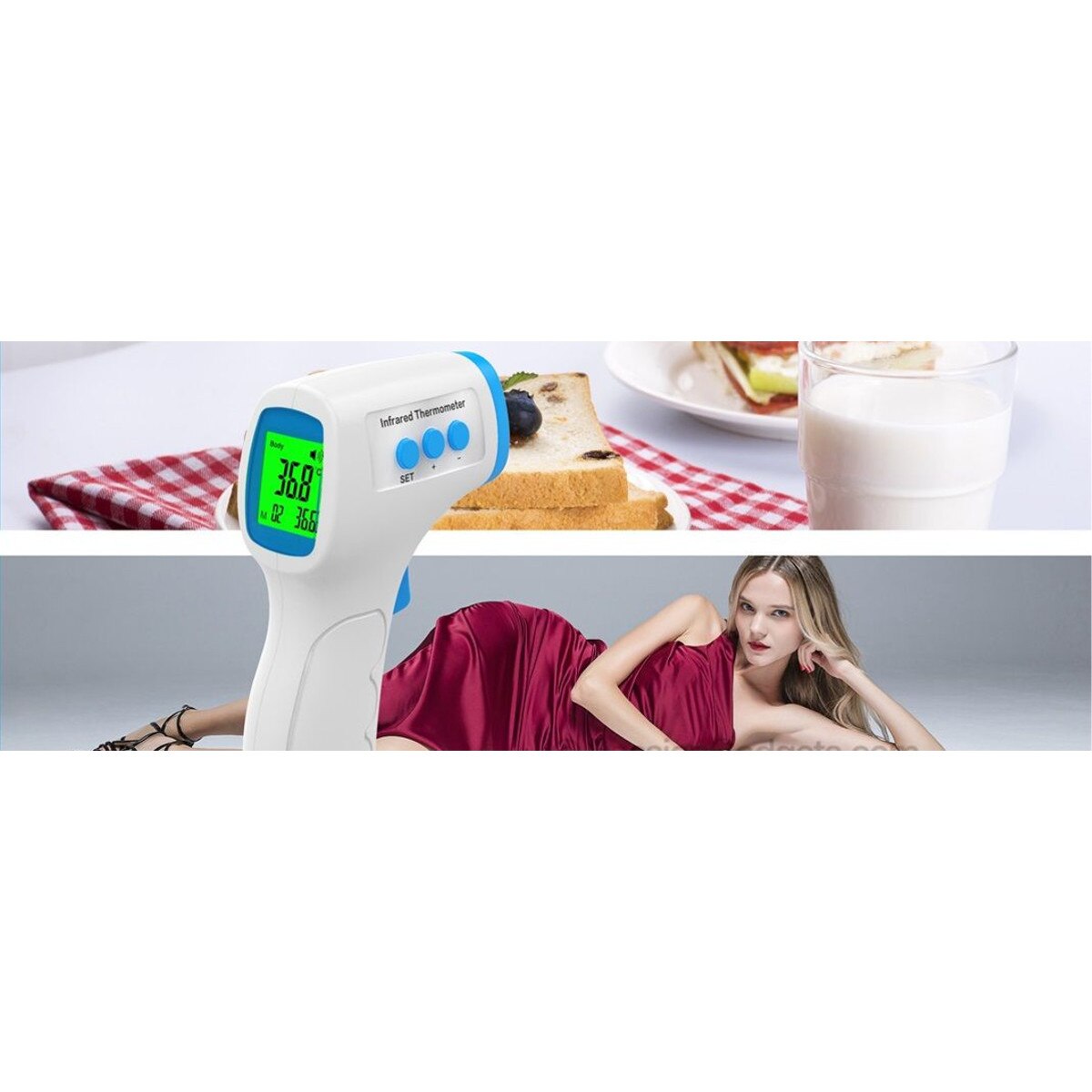 Termometru medical fara contact, Timo de masurare 1 secunda, Alb - eMAG.ro