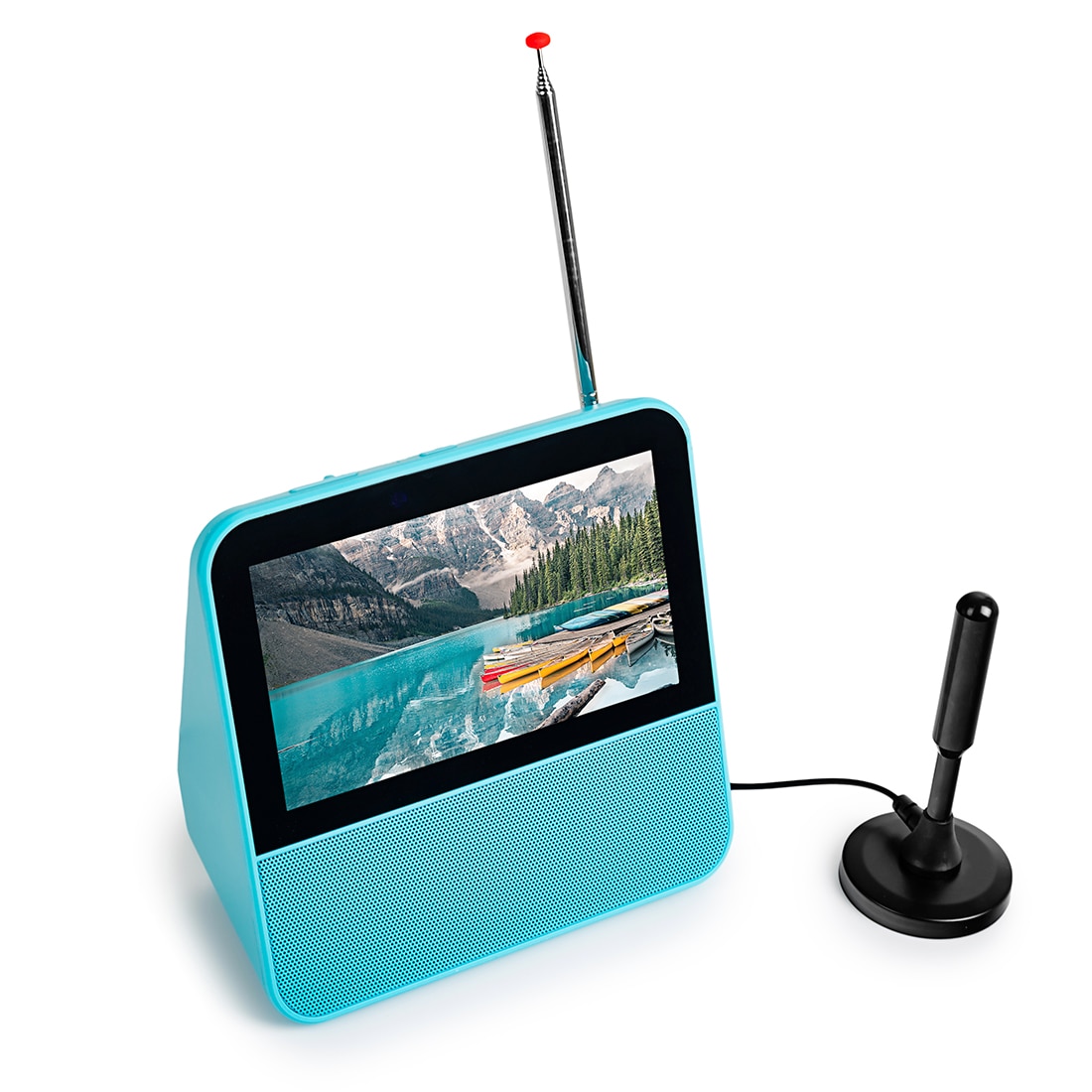 Mini TV portabil, 7", DVB-T2, DAB+FM, H.265 T, Albastru - eMAG.ro