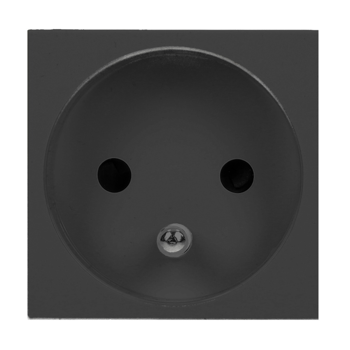 Priza modulara franceza, Tip E, 1x2P+Z, 16A, 250V, 45x45 mm, Negru ...
