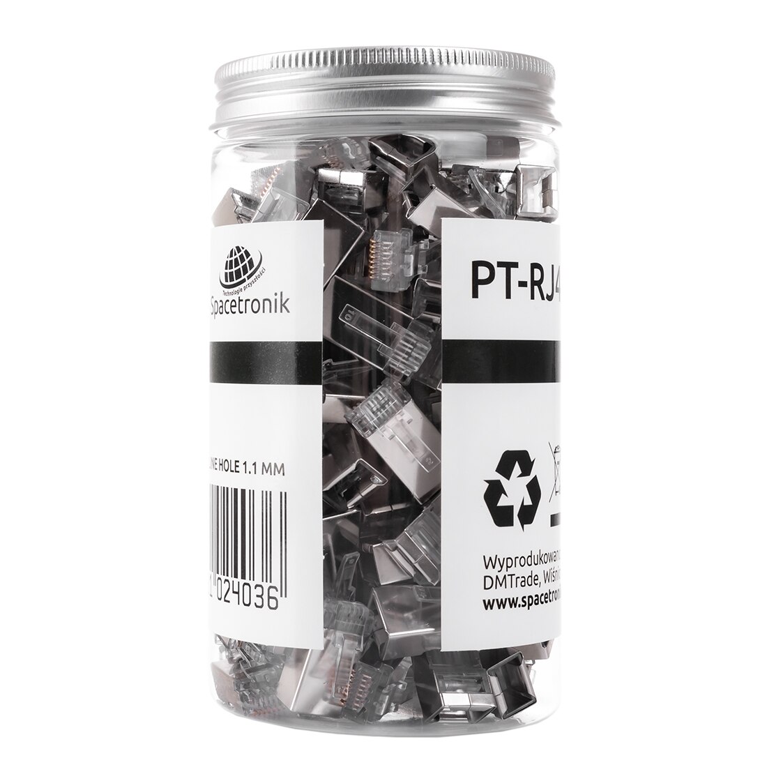 Set de 100 mufe de trecere RJ45, Metal, Transparent - eMAG.ro