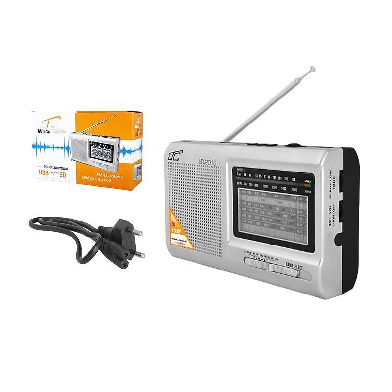 Radio portabil, LTC, USB, Cu baterie incorporata, Argintiu - eMAG.ro