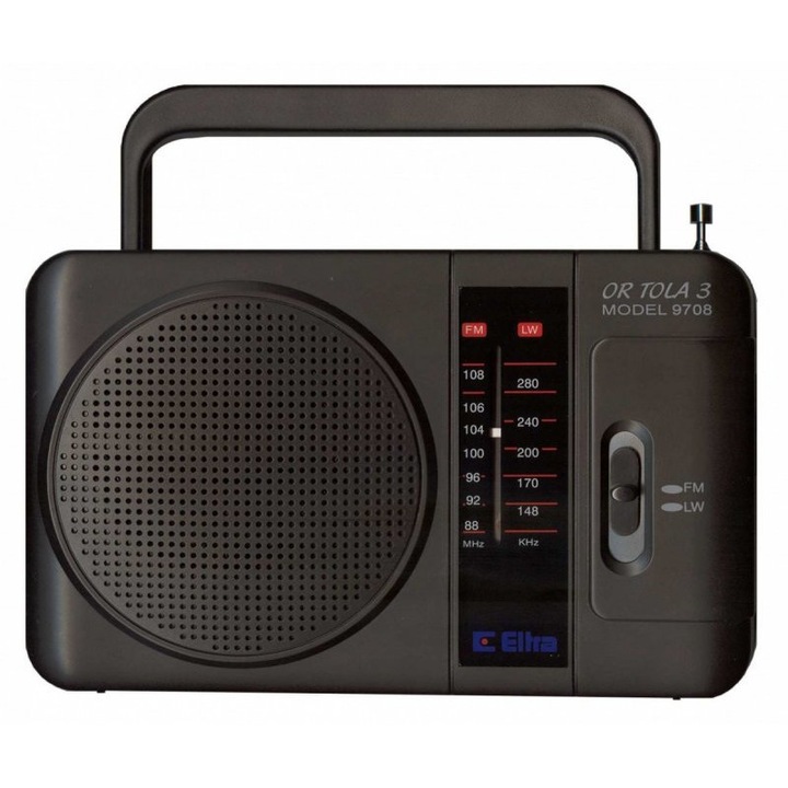 Radio portabil, Eltra, FM, Jack 3.5 mm, Negru - eMAG.ro