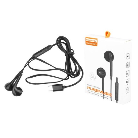 Casti audio telefon, Somostel Mufa USB Type-C, Negru - eMAG.ro