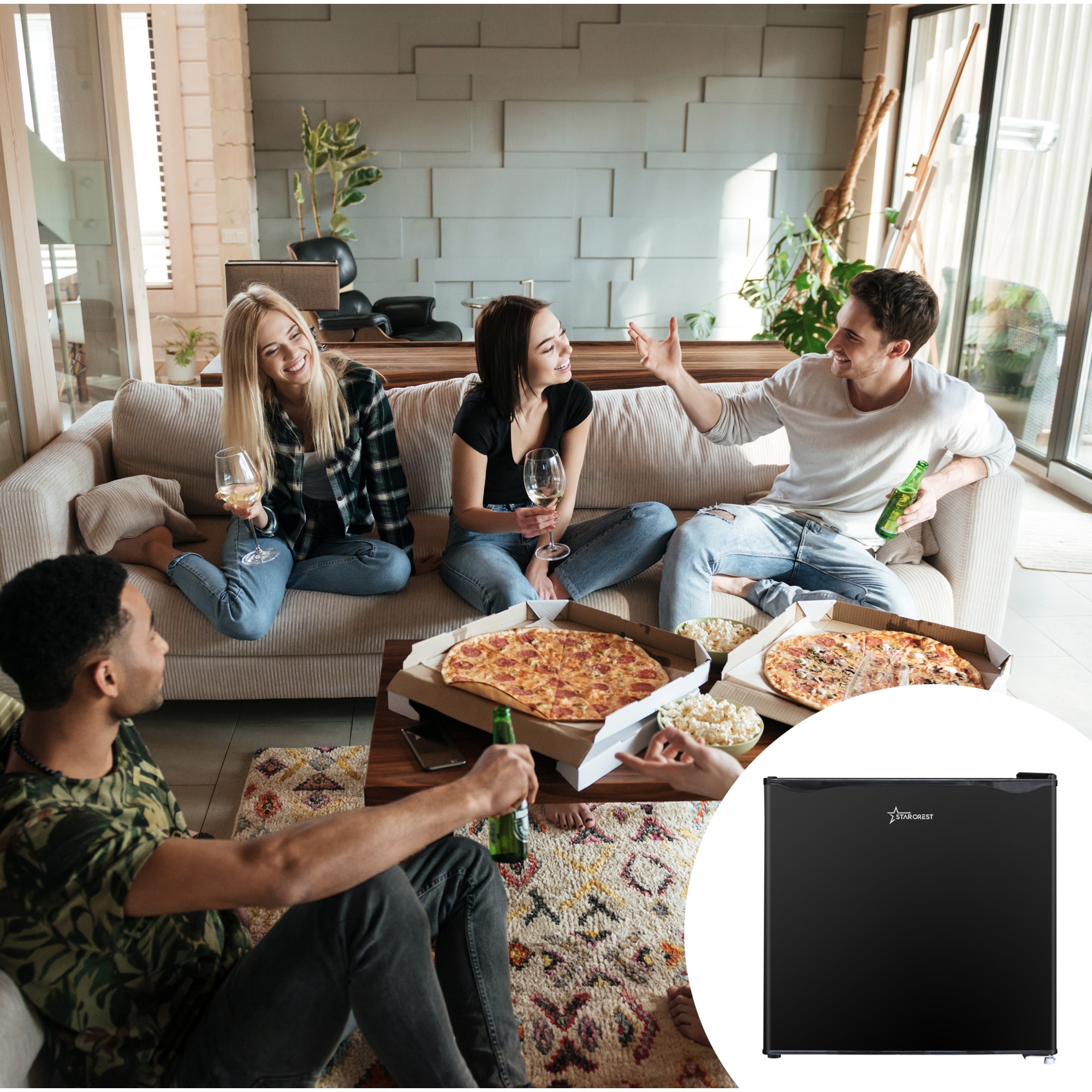 STARCREST SMB-46BK minibár hűtőszekrény, 46 l, F osztály, magasság 49,5 ...