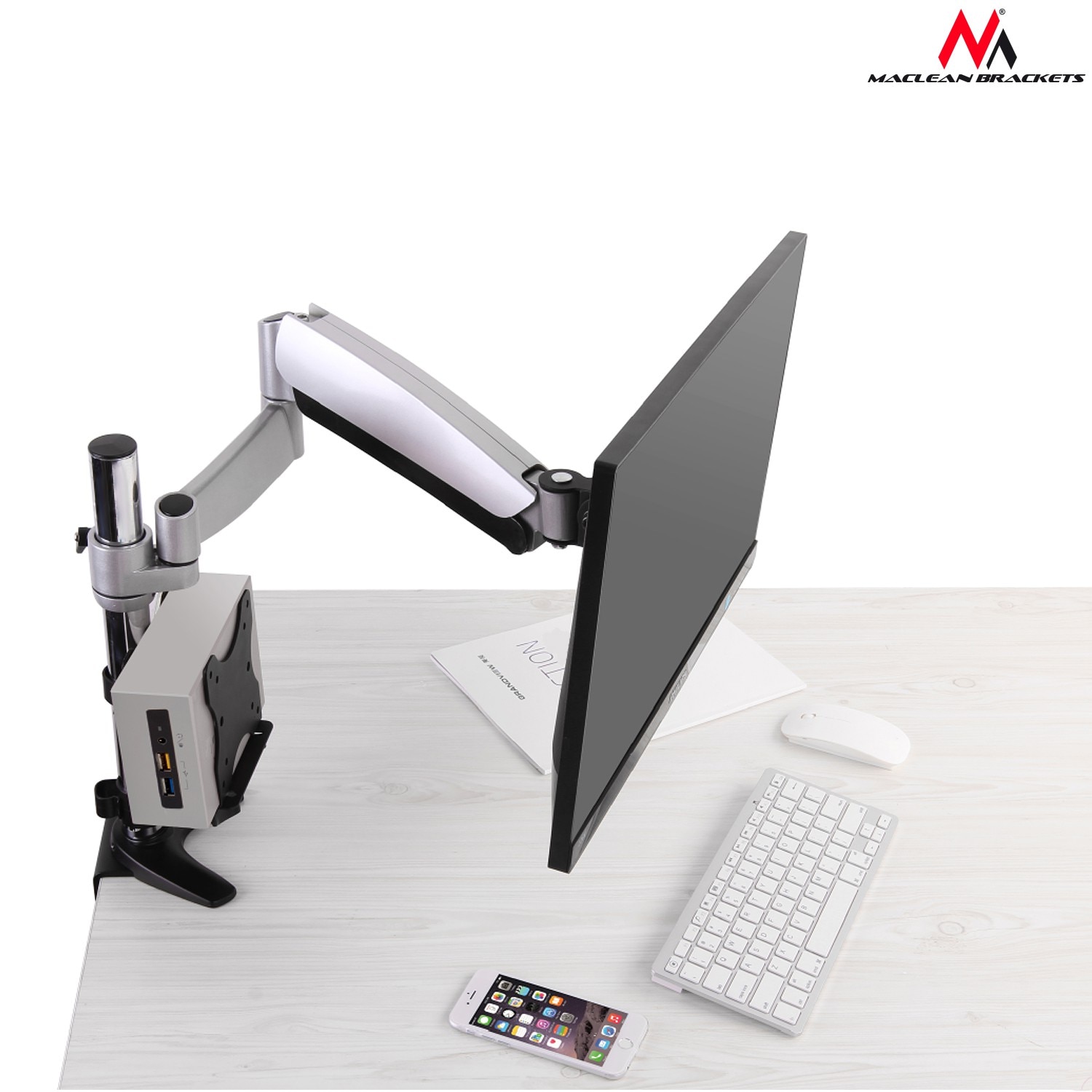 Suport computer, Maclean Energy, Metal, Negru - eMAG.ro