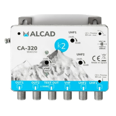 Amplificator semnal TV, Alcad, 24-230 V, 40 dB, Metal, Multicolor - eMAG.ro