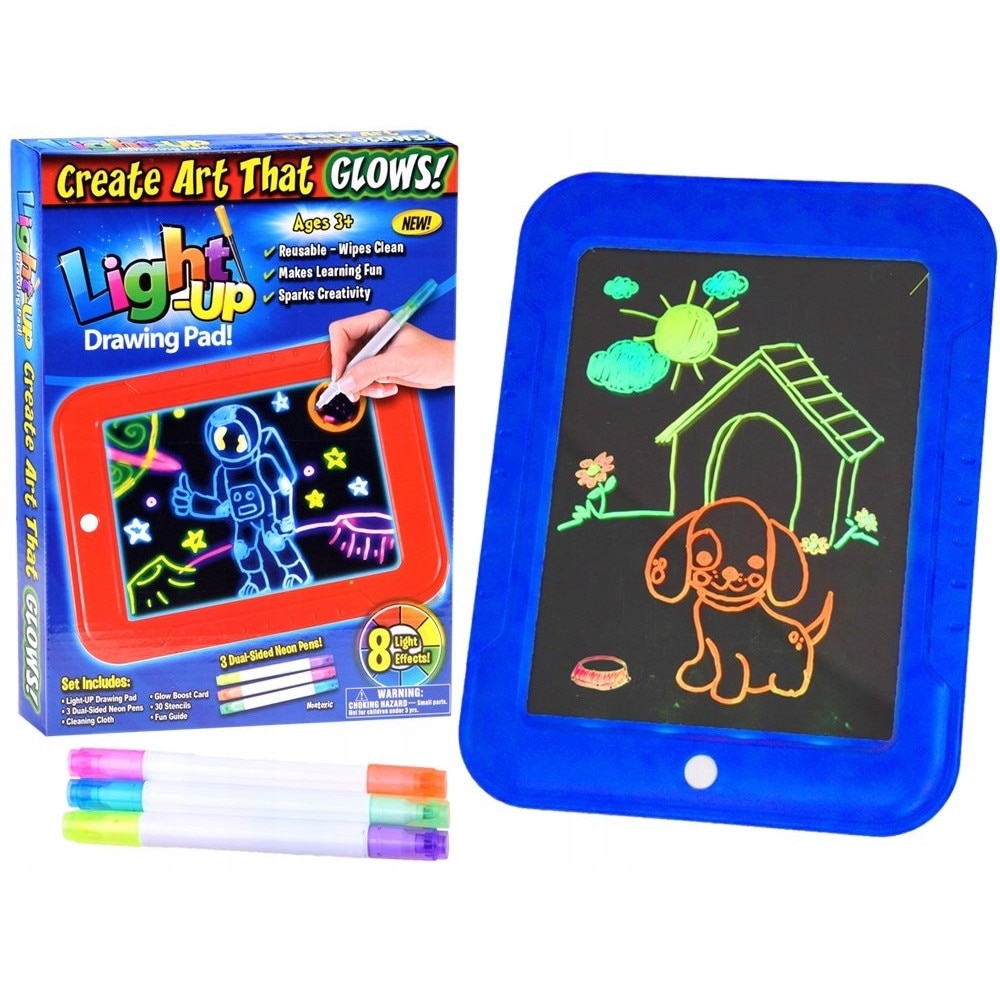 Tableta de desenat pentru copii, Magic, 3xAAA, LED, Multicolor - eMAG.ro