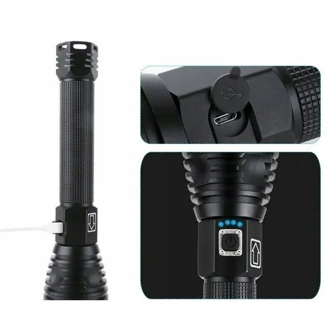 Lanterna, X-Balog, Aluminiu, 24.5, Gri - eMAG.ro