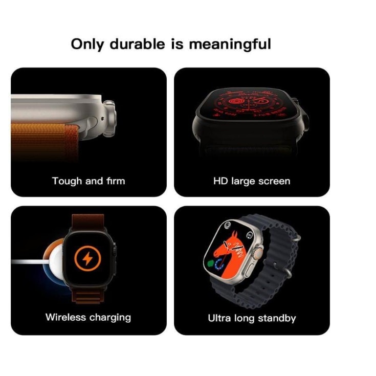 Ceas SmartWatch JRH™ Ultra Watch, 2.0" IPS FULL VIEW, Apel Bluetooth ...