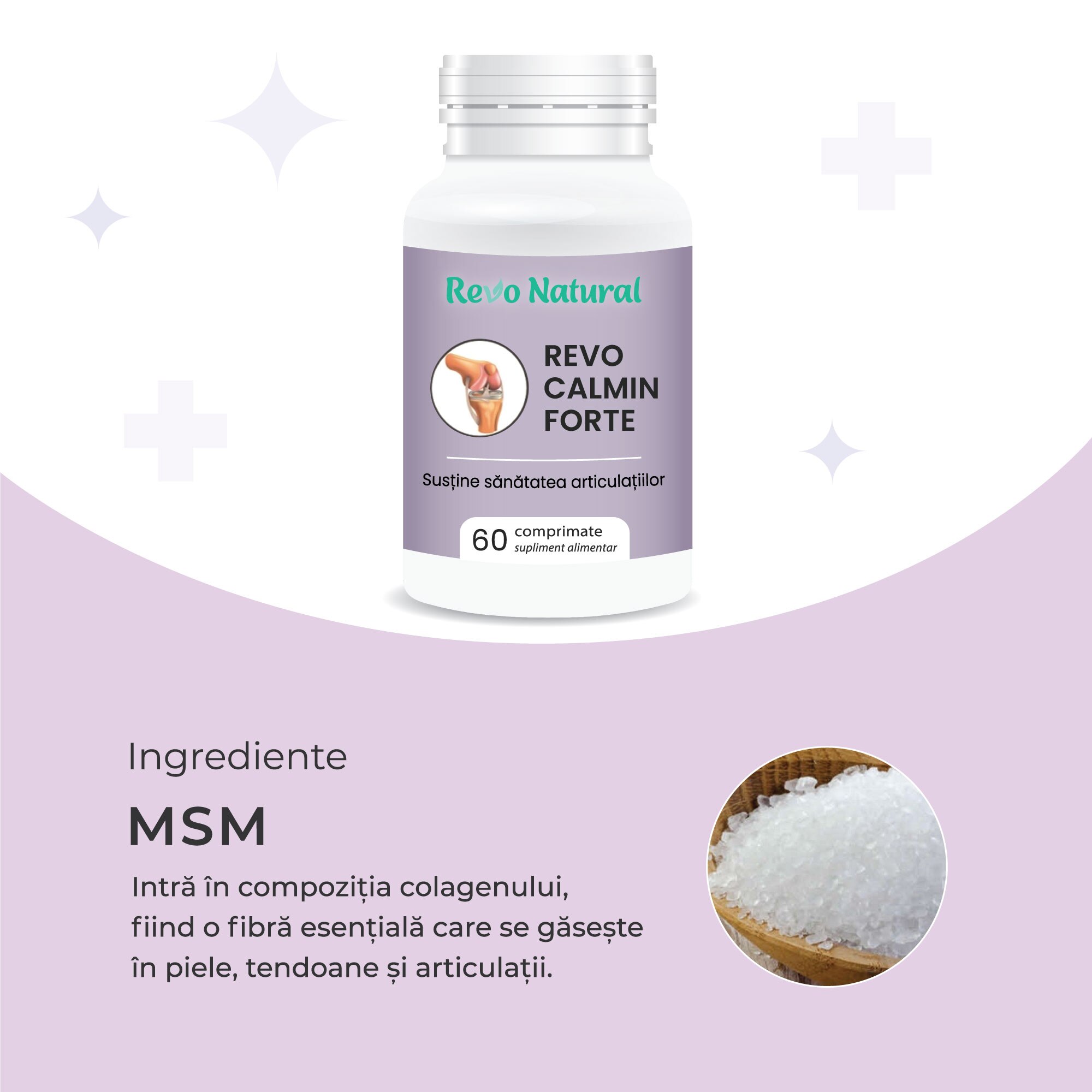 Revo Calmin Forte, MSM 1000 MG, 60 tabletta, étrend-kiegészítő - eMAG.hu